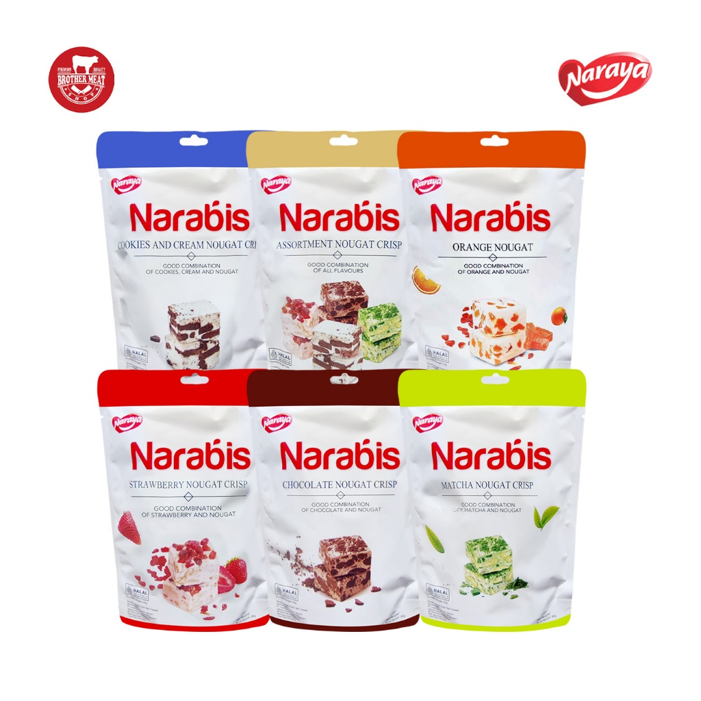 Jual Naraya Narabis Nougat Crisp 90gr - Brothermeatshop | Shopee Indonesia