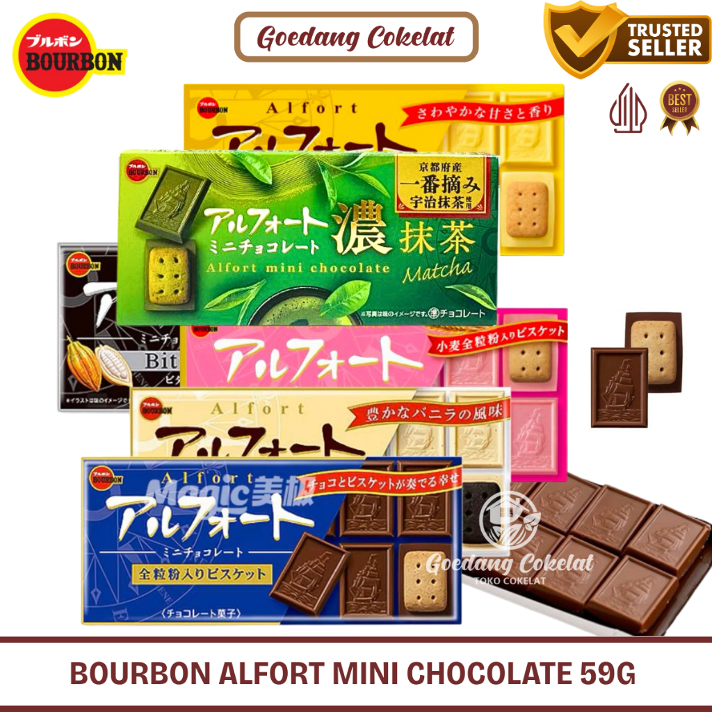 Jual Bourbon Alfort Mini Chocolate Rich Wheat & Milk Biskuit Coklat ...