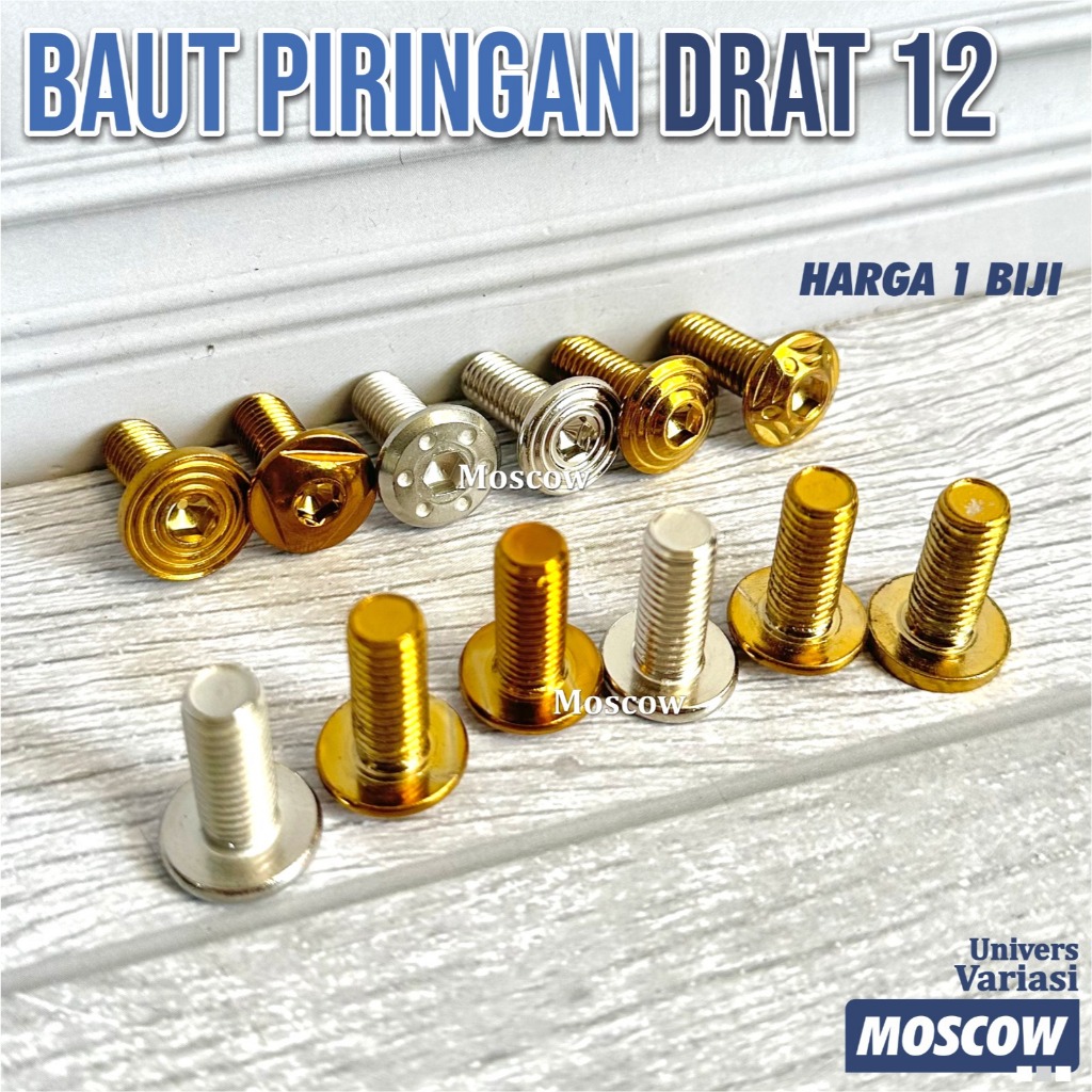 Jual BAUT PROBOLT DISC CAKRAM HEN9 STENLIS DRAT 12 FULL BAUT PIRINGAN ...