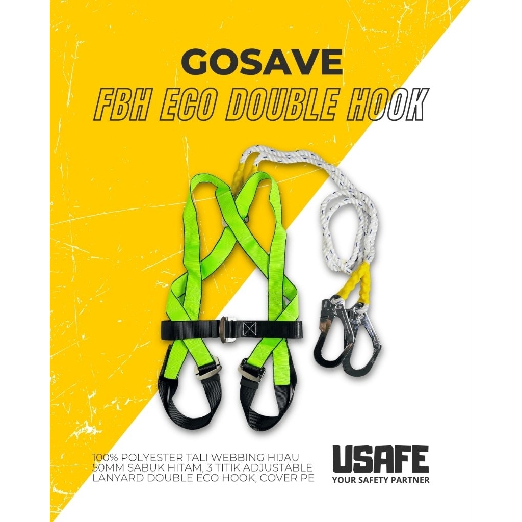 Jual Full Body Harness Gosave Eco Double Big Hook | Shopee Indonesia
