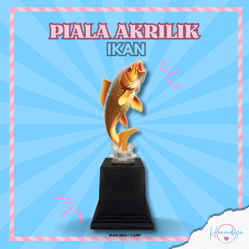 Jual Piala Akrilik Ikan Mas / Carp Souvenir Hadiah Trophy Lomba ...