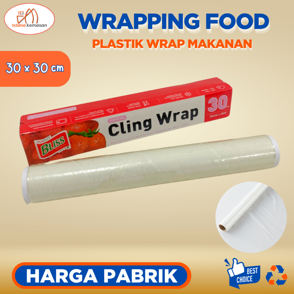 Jual Plastik Cling Wrap Pembungkus Makanan dan Buah Ukuran 30x30 cm ...