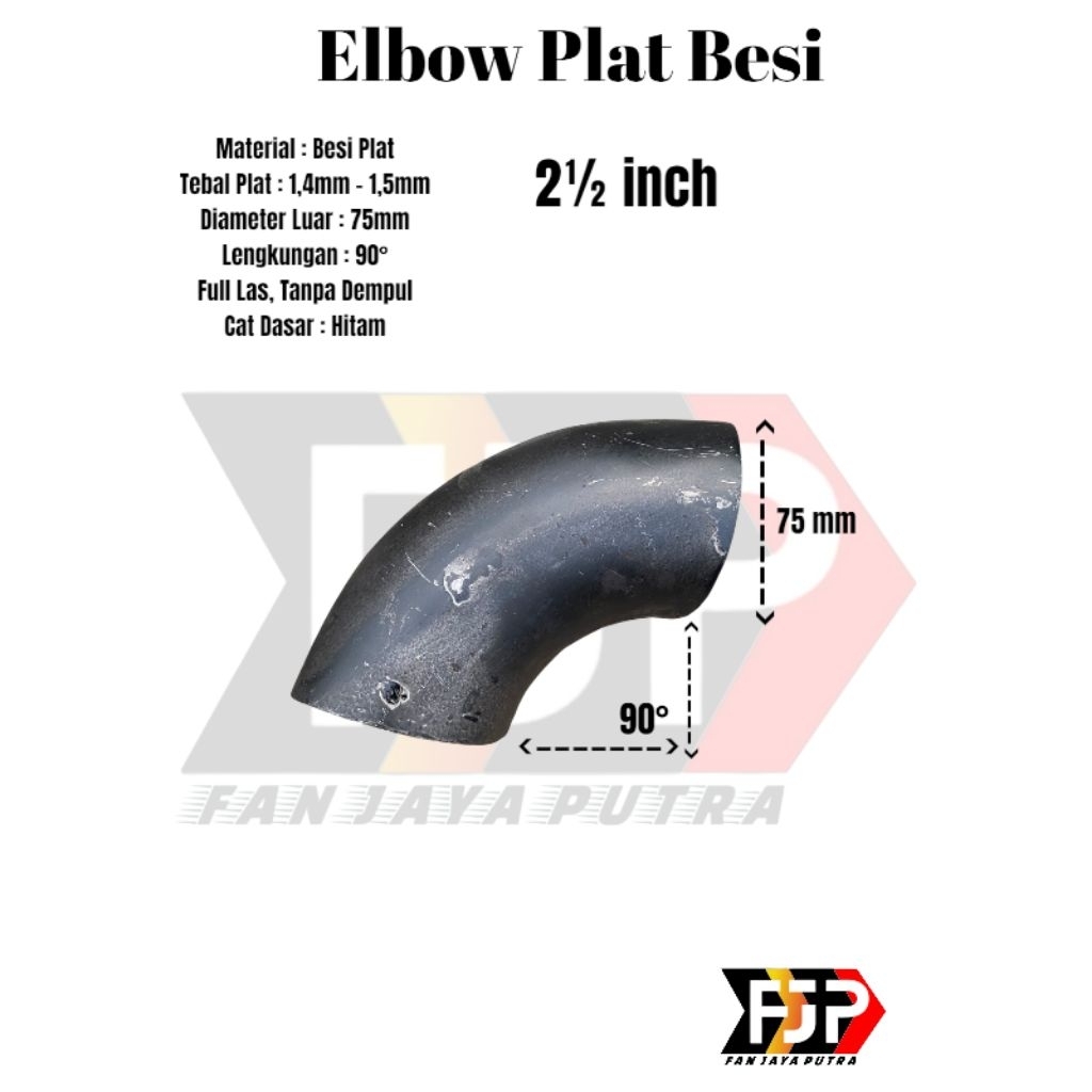 Jual Elbow Kneei Plat Besi Ukuran 2,5 inch | Elbow Knei Kneei 2½ inch ...