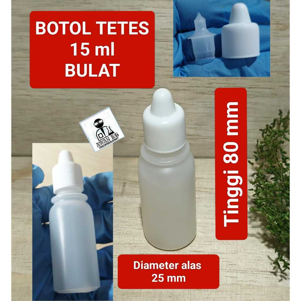Jual Botol tetes 15ml botol inai kuku botol jarum ada 2 model bahan ...