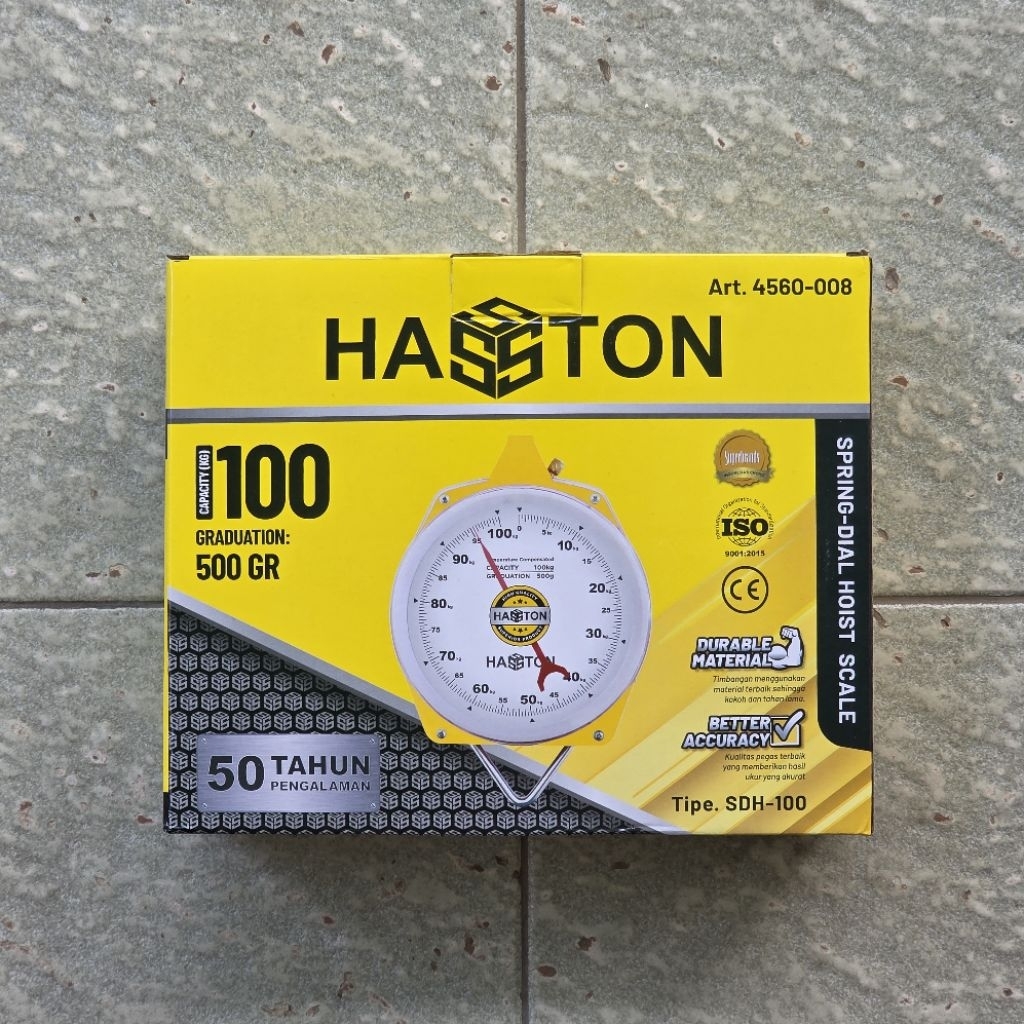 Jual Timbangan Gantung 100kg Hasston Spring Dial Hoist Scale 100 ...