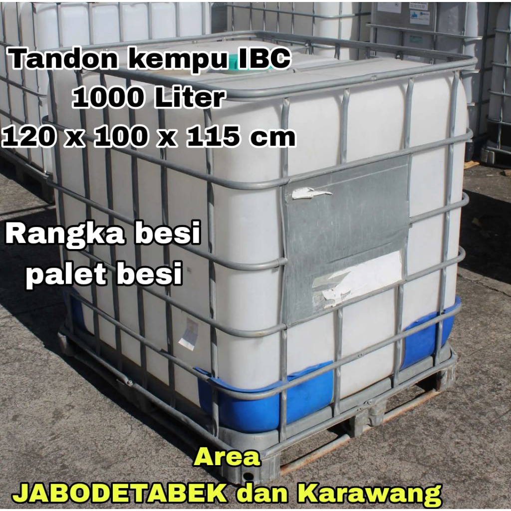 Jual IBC KEMPU 1000 Liter Tandon air rangka besi | Shopee Indonesia