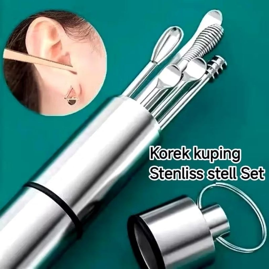 Jual K&H Ear Pit Set , Stainless Still Ear Pit Set 7 in 1(Isi 6) Dan 8 ...