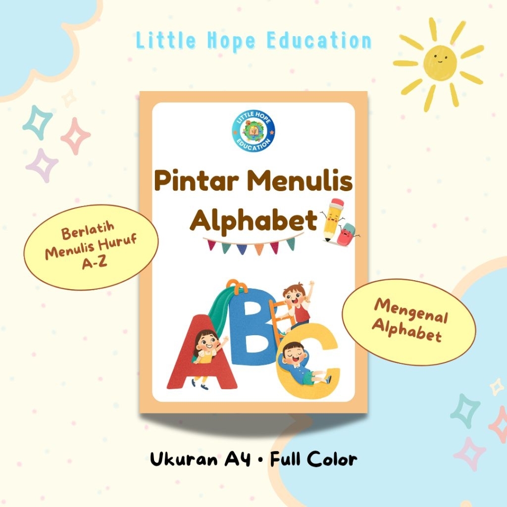 Jual Worksheet Pintar Menulis Alphabet | Belajar ABC | Belajar Menulis ...