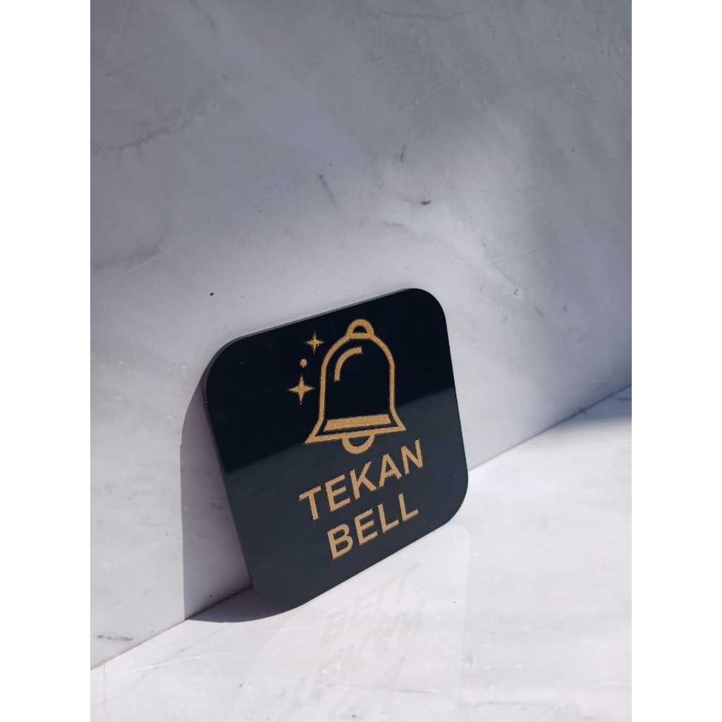 Jual Sign akrilik tekan bell | tekan bell |tanda untuk bell | Shopee ...