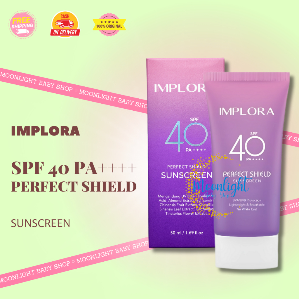 Jual Implora Perfect Shield Sunscreen SPF 40 PA++++ | Sunscreen Wajah Pelindung dari Sinar ...