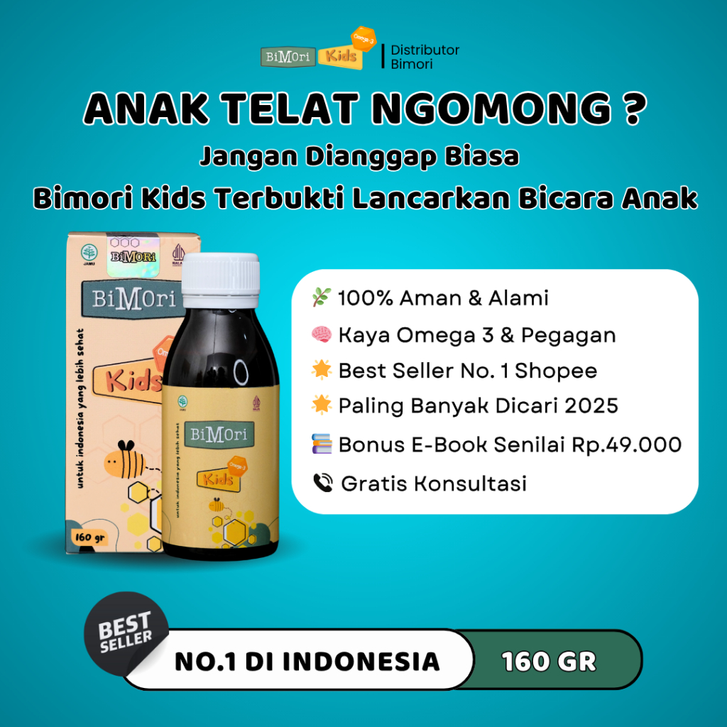 Jual Bimori Kids Untuk Speech Delay Obat Anak Lancar Bicara Vitamin ...