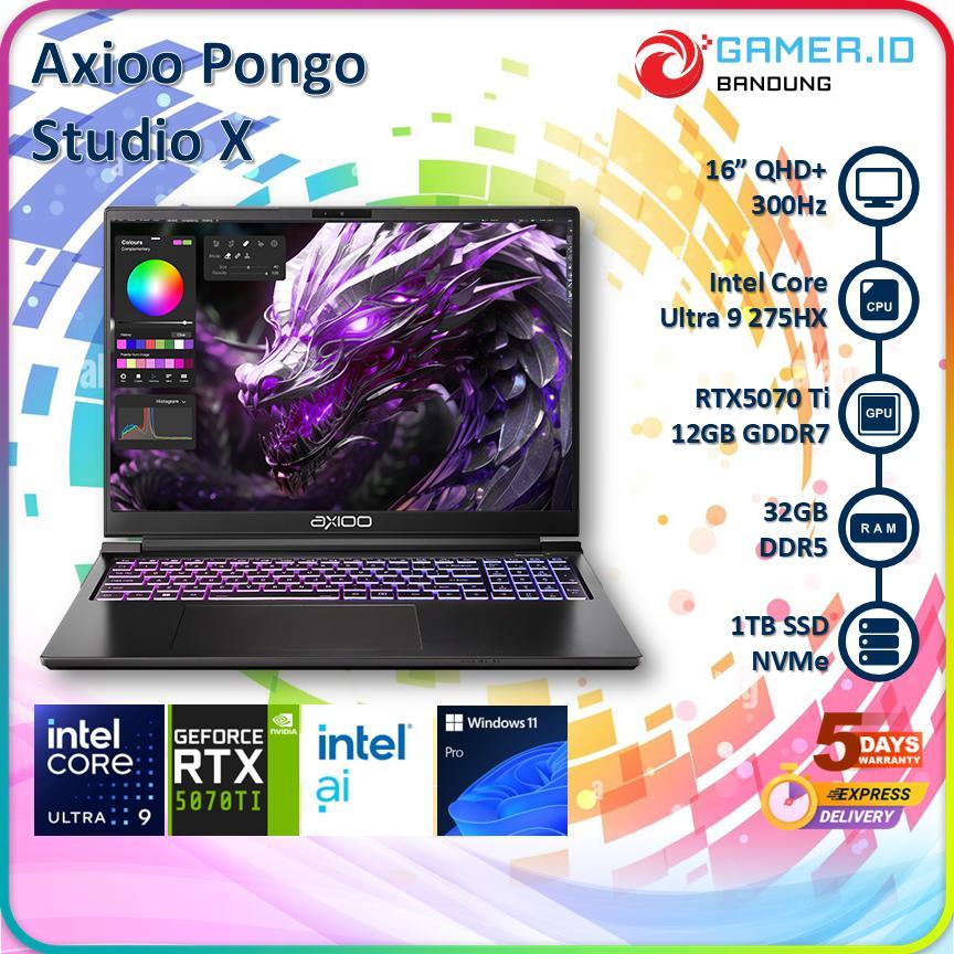 Jual AXIOO PONGO STUDIO X CORE ULTRA 9 275HX RTX5070 TI 32GB 1TB 16 ...