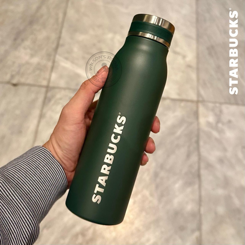 Jual Starbucks Tumbler Wordmark Green 15oz Stainless Steel Core Water ...