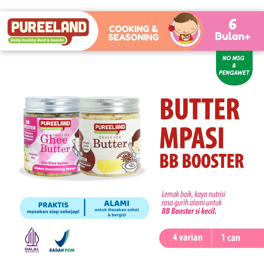 Jual Pureeland Ghee Butter MPASI BB Booster / Grass Fed Ghee ...