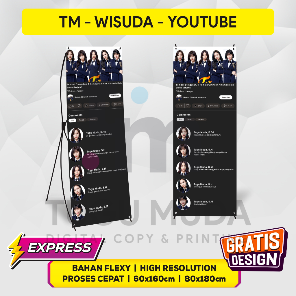 Jual Cetak X-Banner Wisuda | X Banner Sidang Outdoor | Standing Banner ...