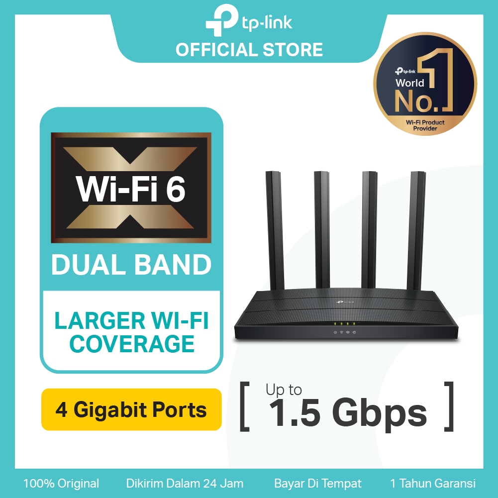 Jual TP-Link Archer AX12 | AX1500 WiFi 6 Router | Dual Band | Gigabit ...