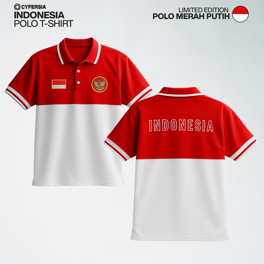 Jual Cyfersia Baju Kaos Polo Merah Putih Indonesia Limited Edition ...