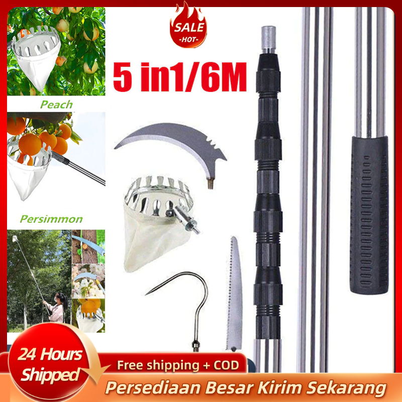 Jual 6M Buah Picker Set 6m Orchard Berkebun Peach Apple Pohon Tinggi Alat Pemetik Buah / metal ...