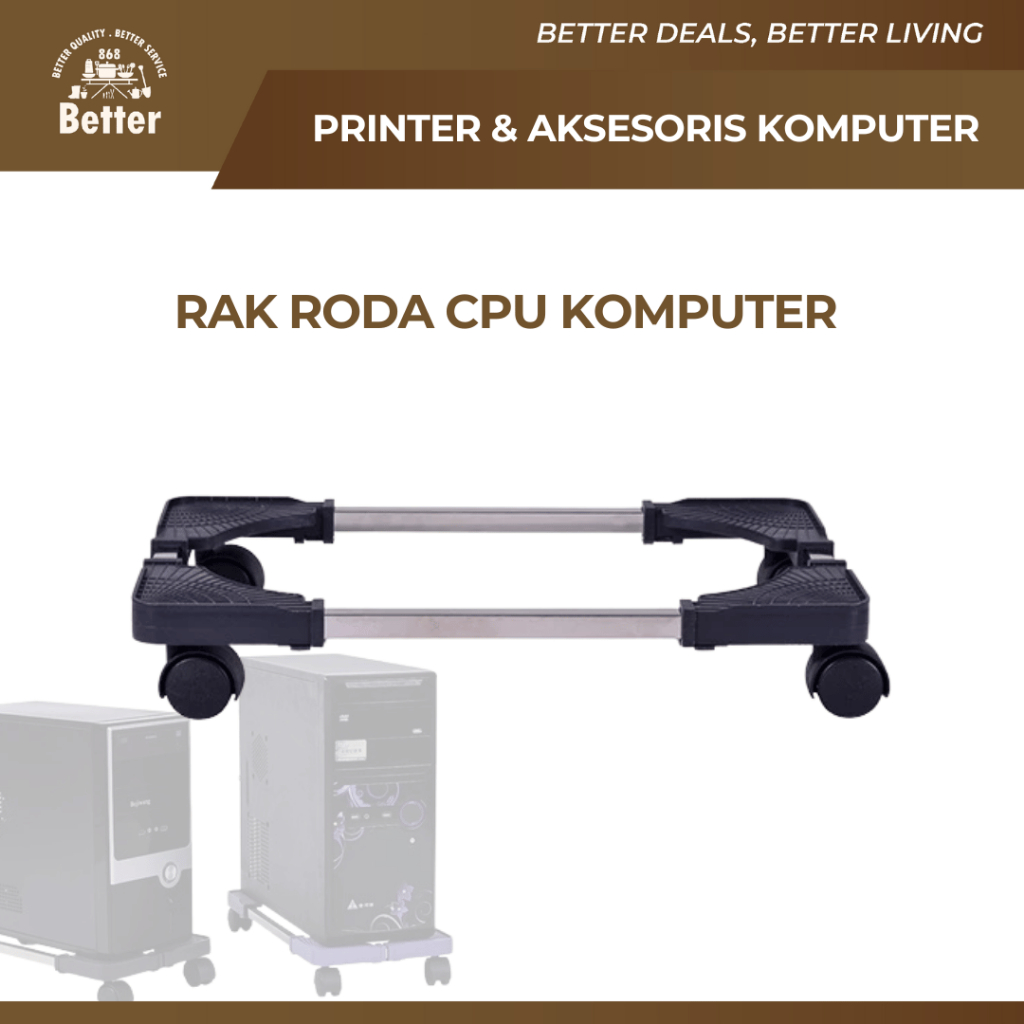 Jual Rak CPU Komputer Tray Besi Dengan Roda Adjustable Anti Karat Kuat ...
