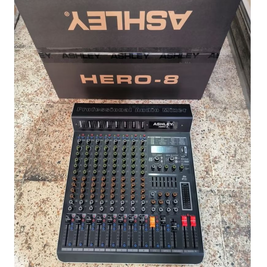Jual Mixer Ashley Hero-8 Hero 8 Original 8 Channel NEW WITH COMPRESSOR ...