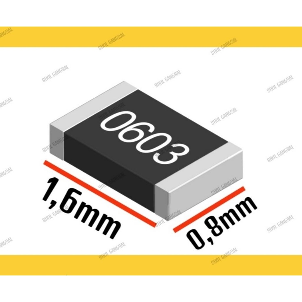 Jual 10pcs Chip resistor smd 220 22R 5% size 0603 1608 22ohm 22 OHM ...