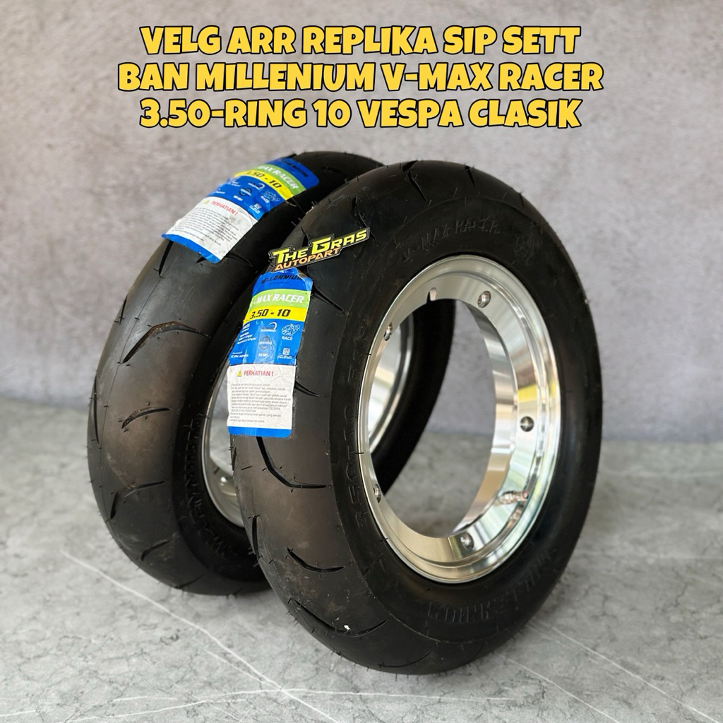 Jual Velg Pelek Vespa Ring 10 Tubelesss Afr Set Ban Vespa Ring 10 Millenium Vmax Tubeless ...