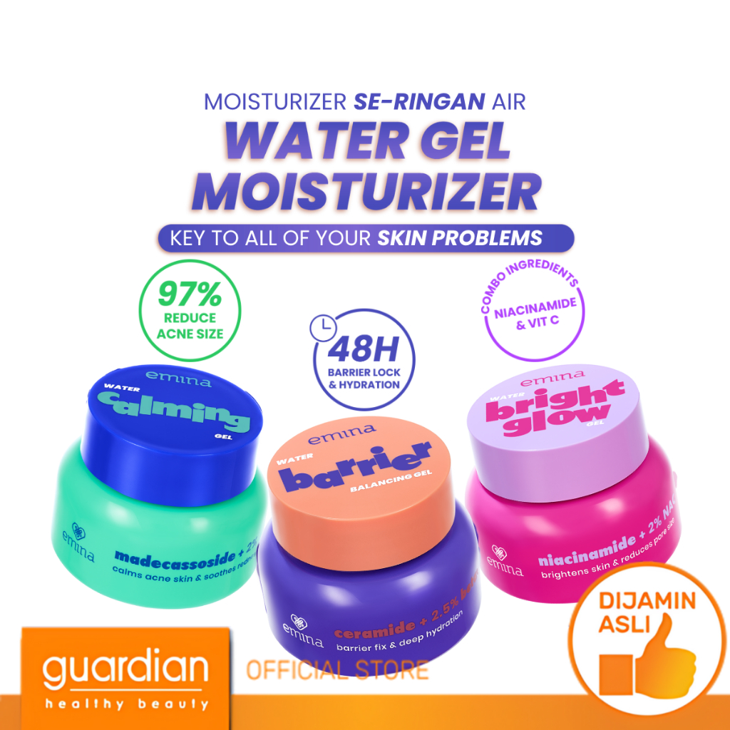 Jual Emina Water Gel - Mencerahkan & Mengurangi Flek Hitam Mengandung Niacinamide dan Vitamin C ...