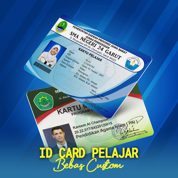 Jual ID Card Print Laser, Kart Pelajar Custom Pake Nama, Kartu Pelajar ...