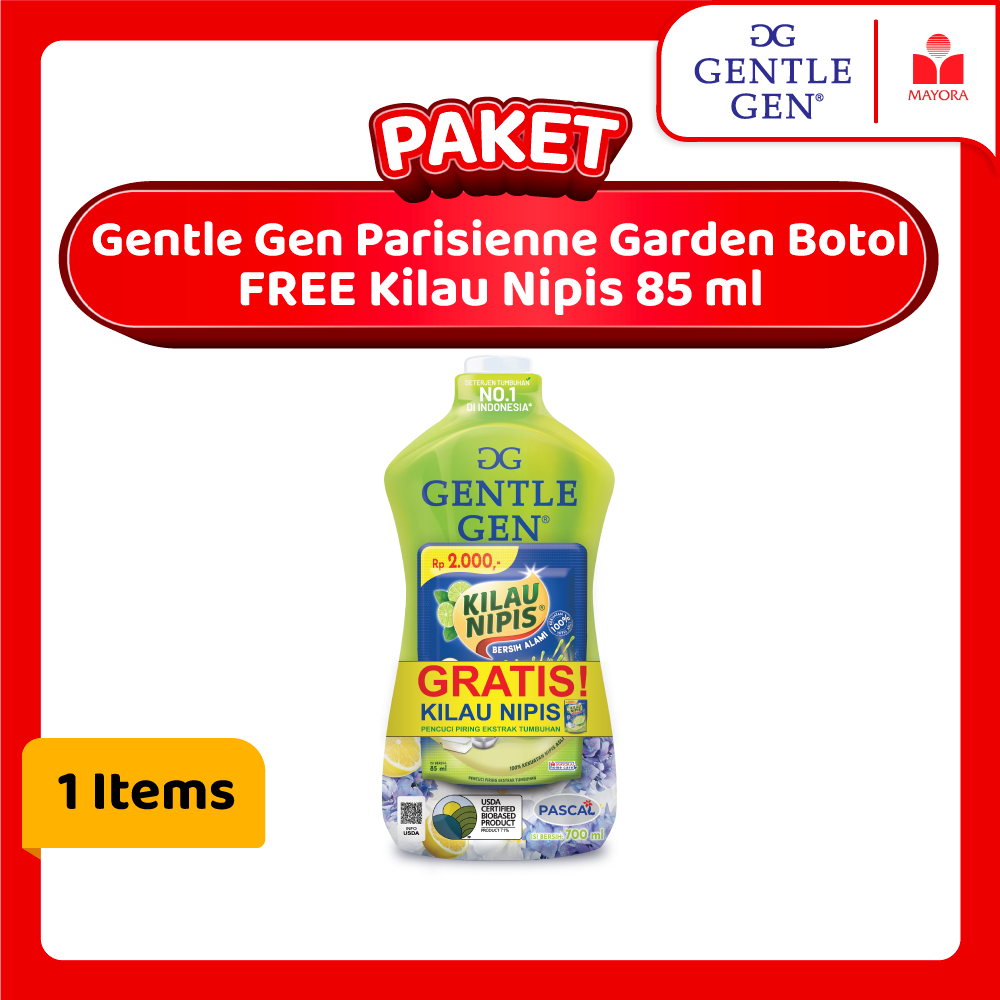 Jual Gentle Gen Parisienne Garden Botol FREE Kilau Nipis 85ml | Shopee ...