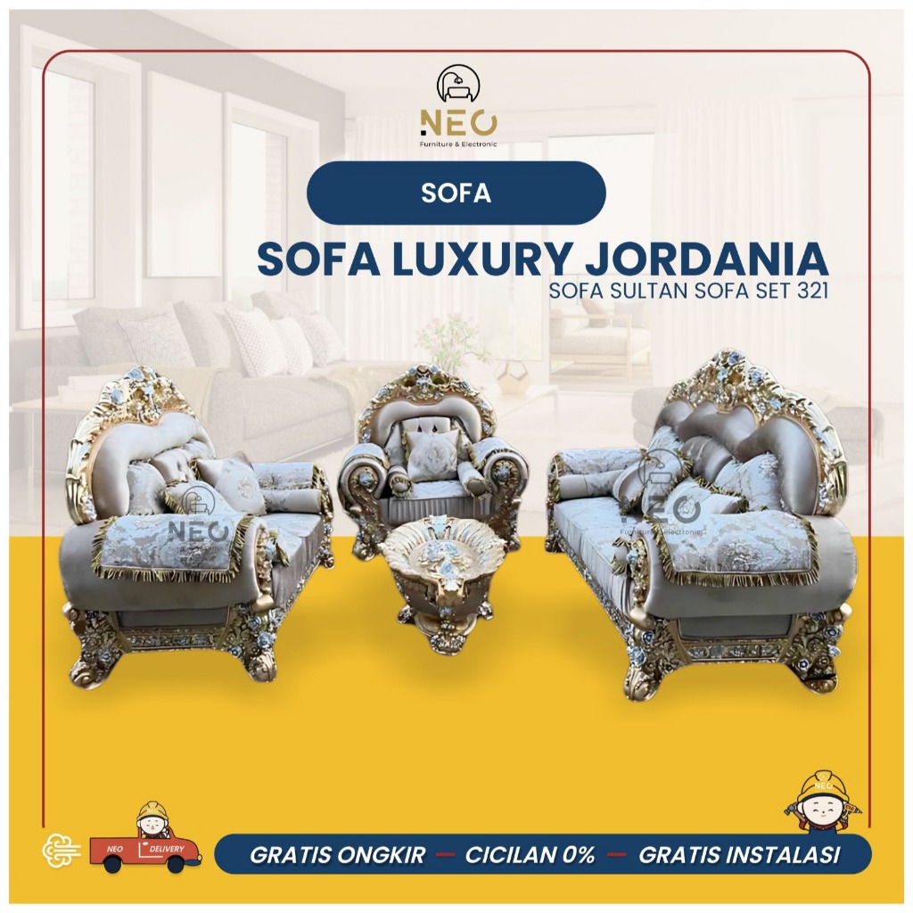 Jual NEO - SOFA LUXURY JORDANIA SOFA SULTAN SOFA SET 321 SOFA RUANG ...