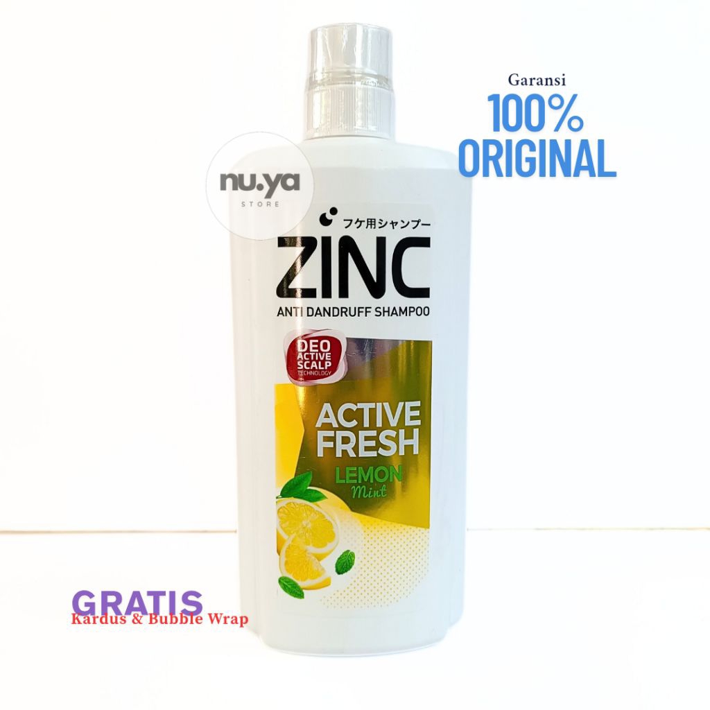 Jual ZINC Shampoo ACTIVE FRESH Anti Dandruff - Lemon Mint 680ml 680 ml Sampo | Shopee Indonesia