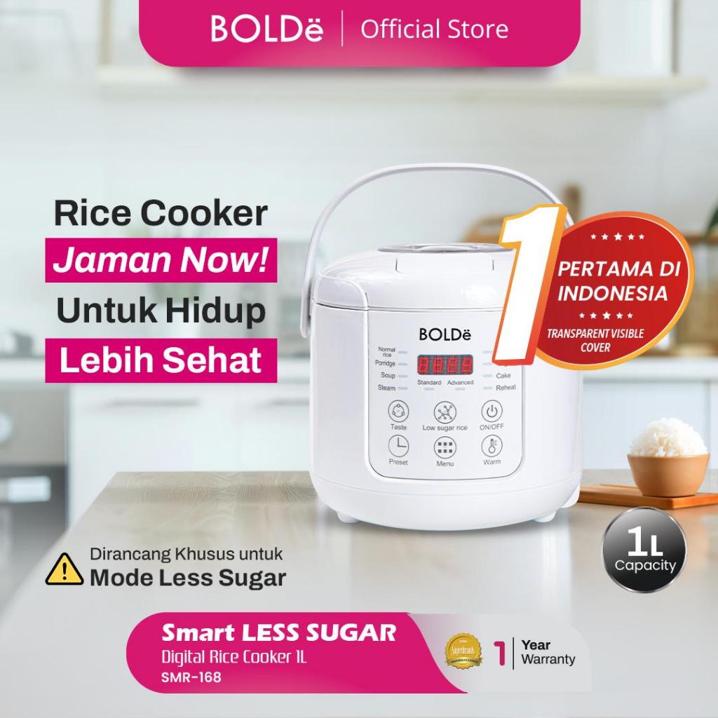 Jual BOLDe Smart Less Sugar Digital Rice Cooker 1L | Shopee Indonesia