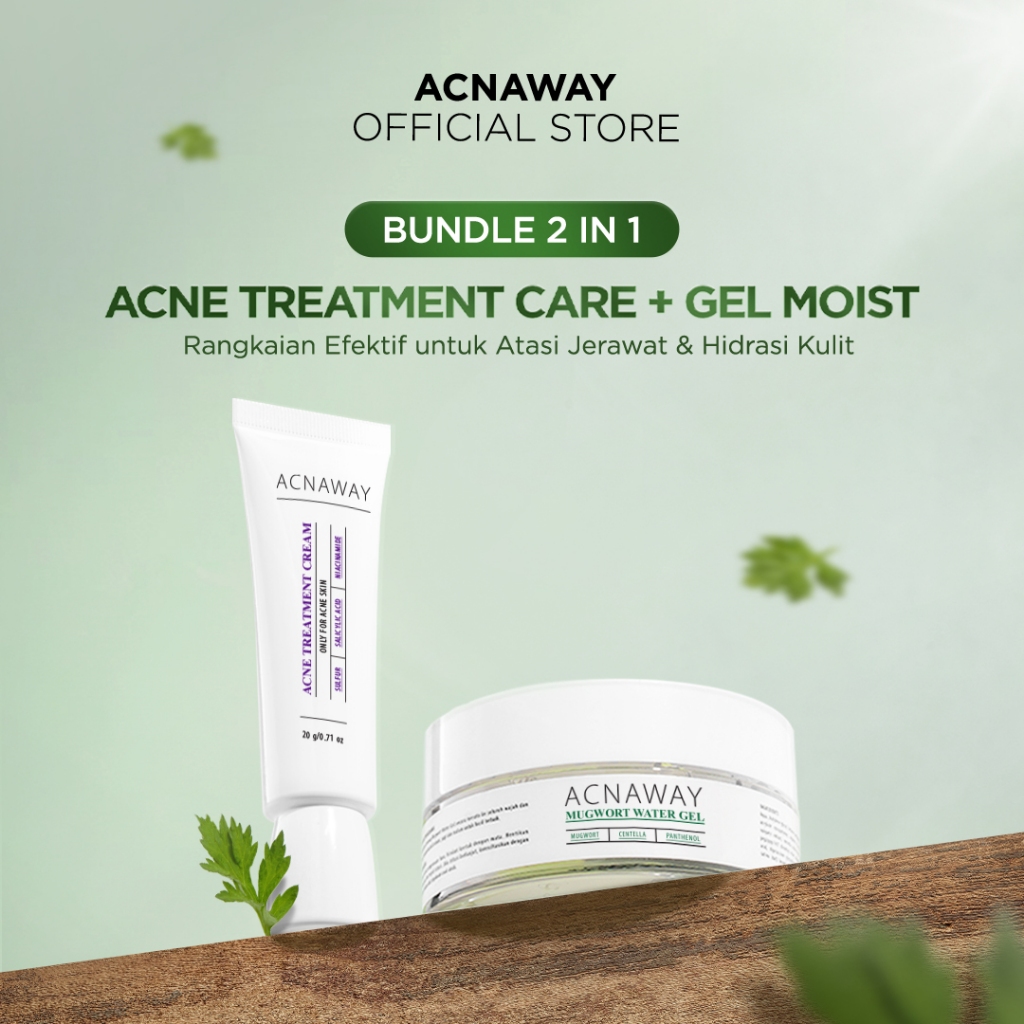 Jual ACNAWAY Bundle 2 in 1 Mugwort Water Gel + Acne Treatment Cream ...
