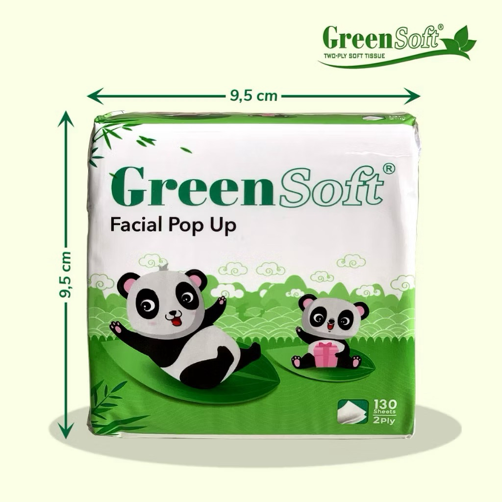 Jual TISU GREENSOFT POPUP 130 SHEETS + BOX FACIAL TISSUE POP UP 130s ...