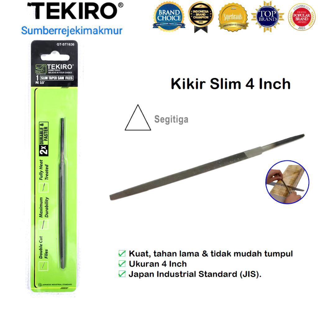 Jual Kikir 4 Inc Asli TEKIRO Saw files 4 inc | Shopee Indonesia