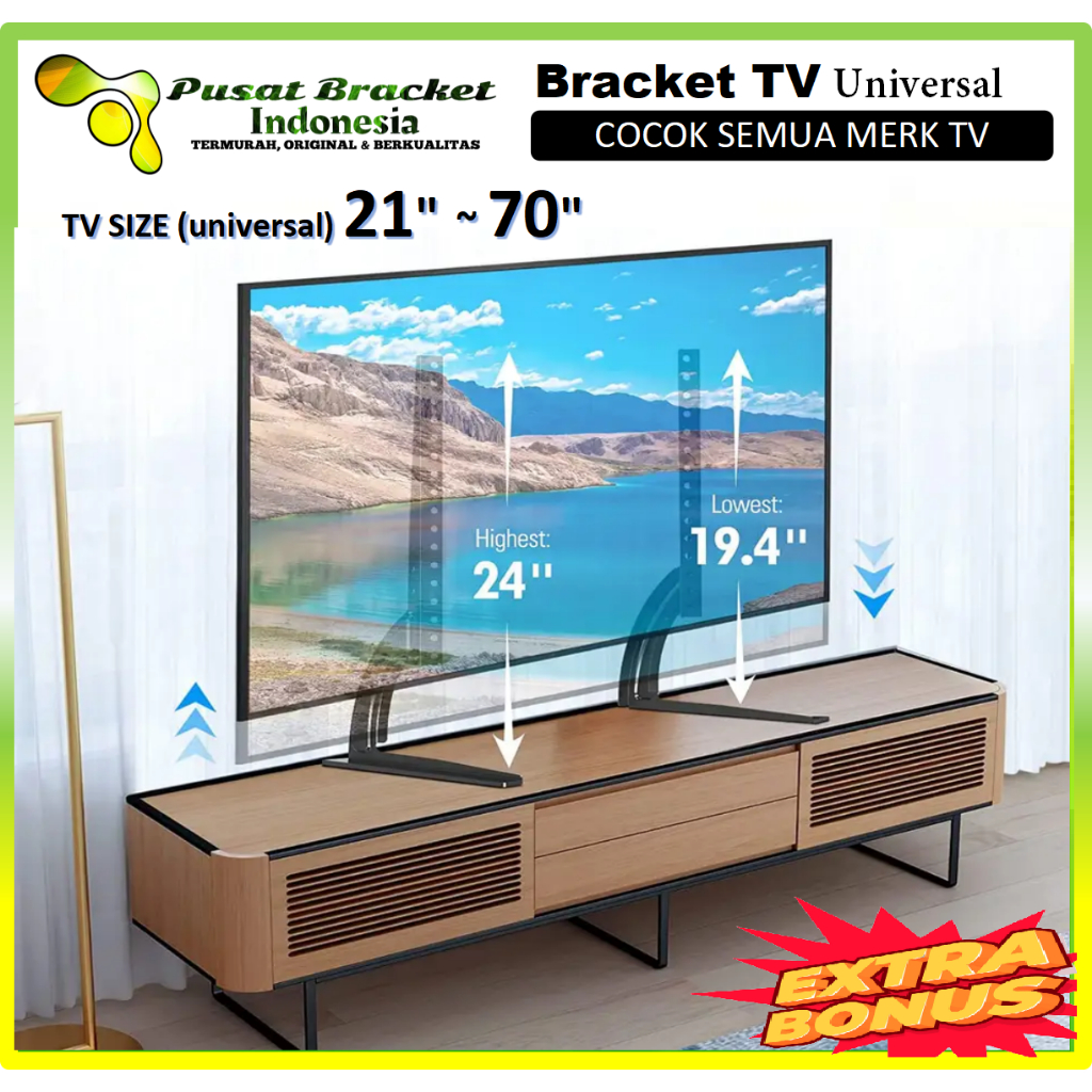 Jual FREE HDMI!! Kaki TV LED LCD & Monitor PC universal 21" s/d 70 ...