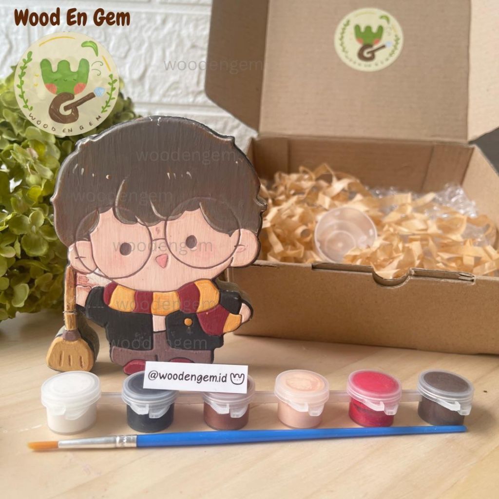 Jual WOOD EN GEM Harry Baby DIY Wood Character Painting Kit Mewarnai ...