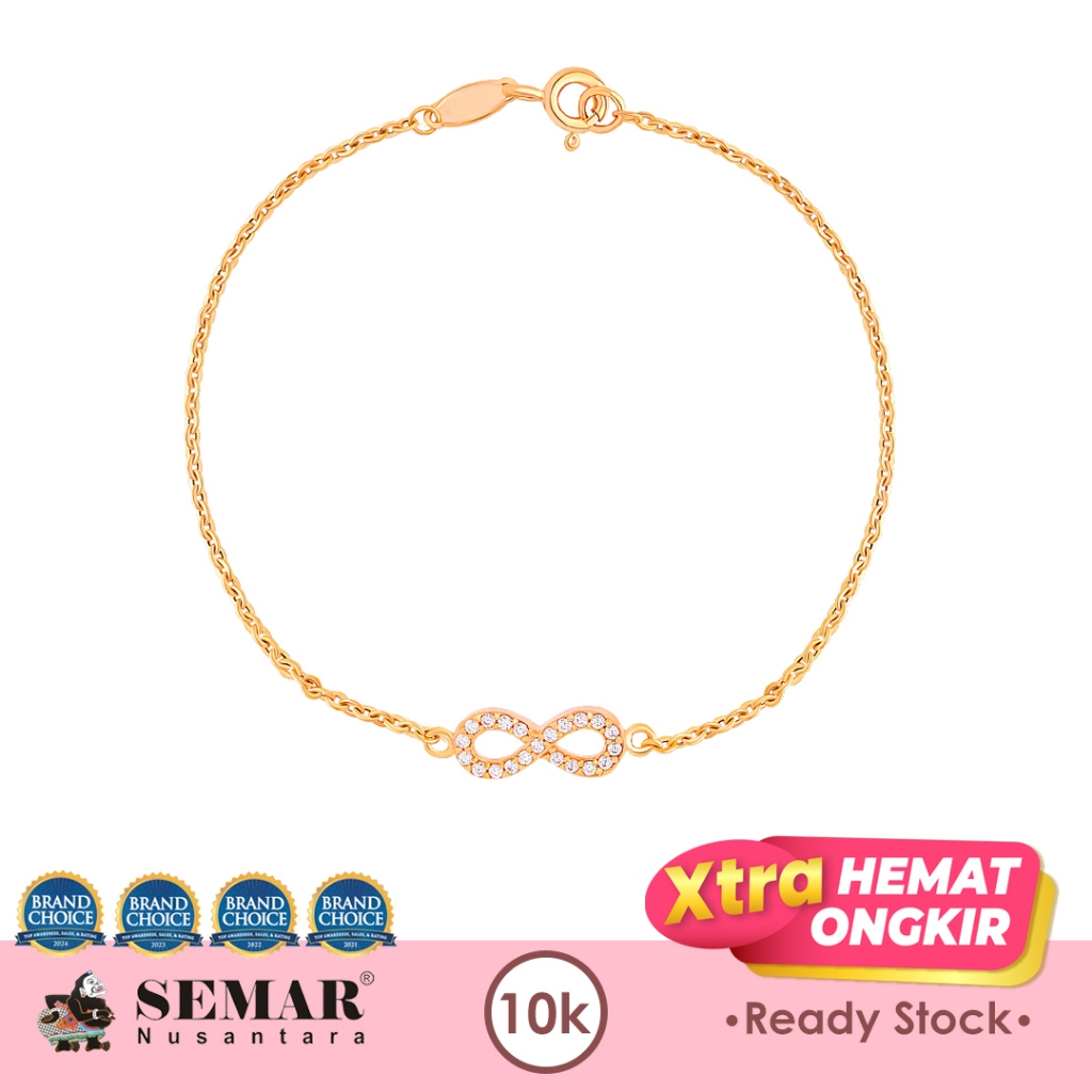 Jual Gelang Emas Kylea Infinity Bracelet Gold 10K Semar Nusantara ...