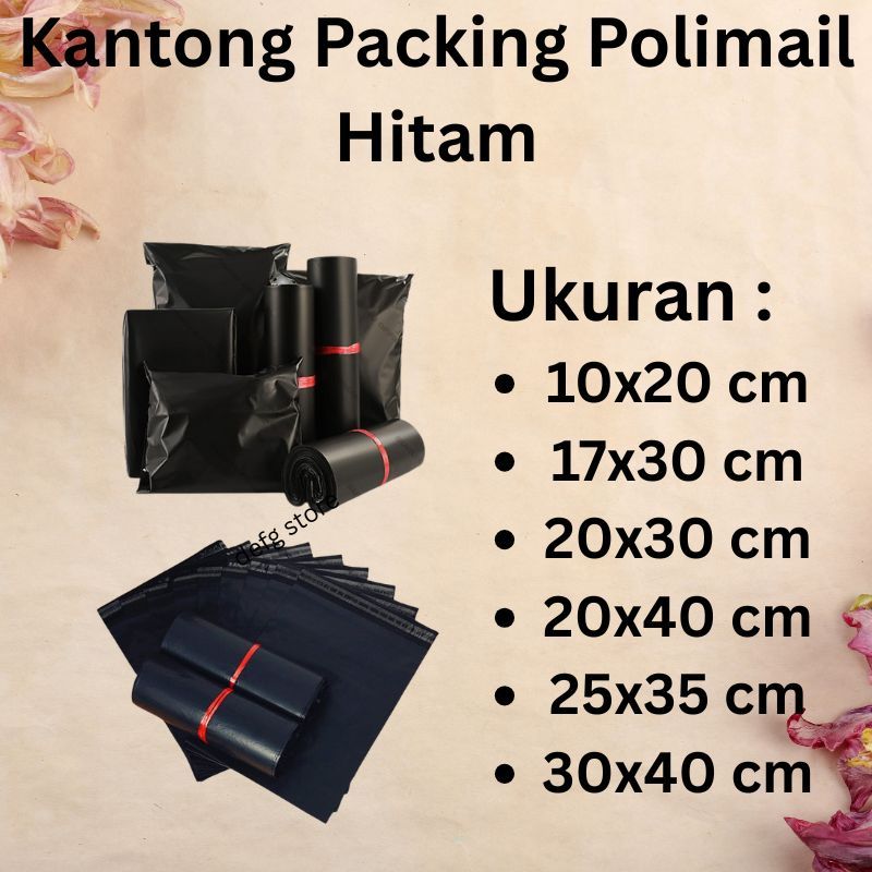 Jual Kantong Packing Plastik Polymailer Hitam | Shopee Indonesia