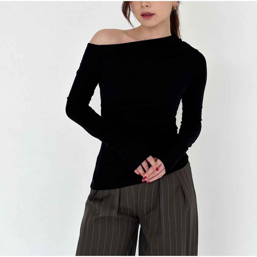 Jual Rakku Thalia Top 2962 - Atasan Basic Sabrina Wanita Lengan Panjang ...