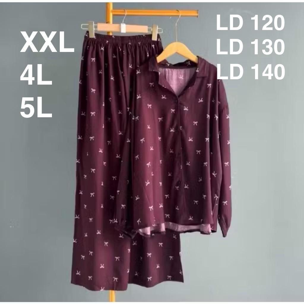 Jual Setelan Kemeja Rayon Kullyoutfit Set Piama Rayon Premium Jumbo LD ...