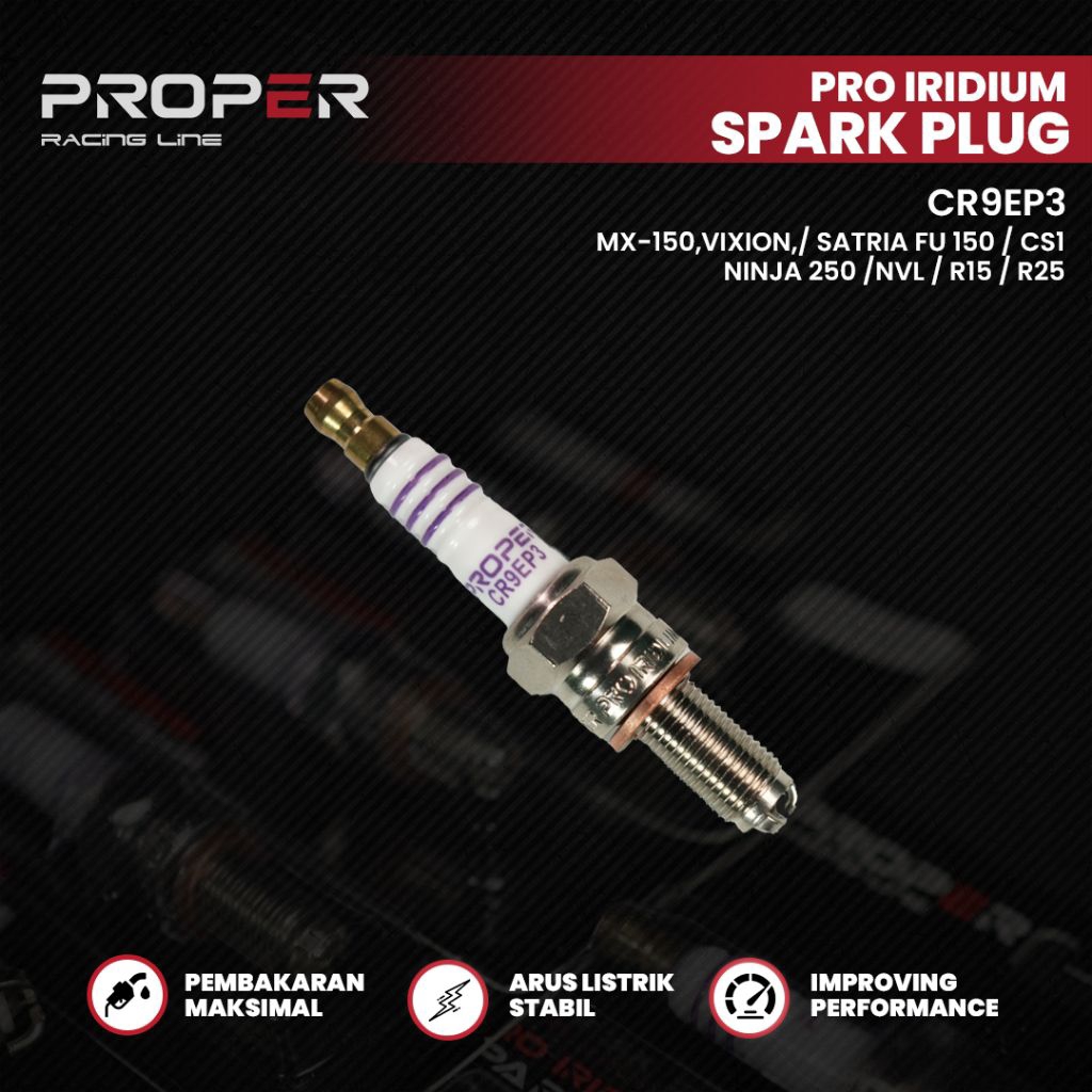 Jual BUSI IRIDIUM PROPER RACING KAKI 3 SATRIA FU 150 GSX 150 CS 1 NINJA ...