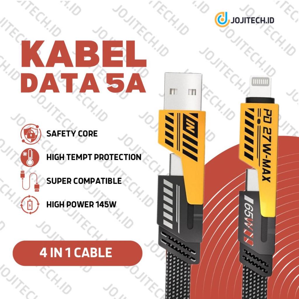 Jual Kabel Data / Kabel Charger X-16 Metal 65W + 27W 4 IN 1 (USB-Type C ...