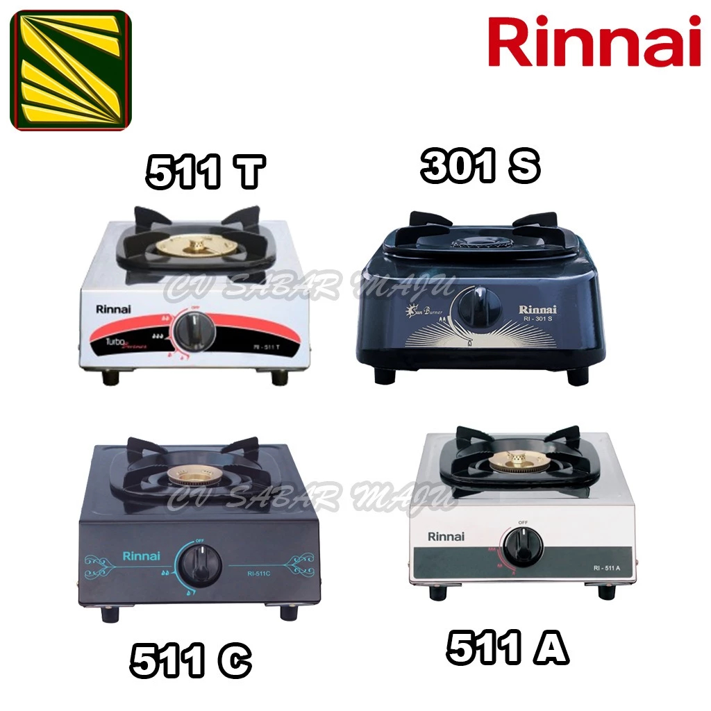 Jual Rinnai Kompor Gas 1 Tungku RI 511A, 511C, 511T dan 301S | Shopee ...