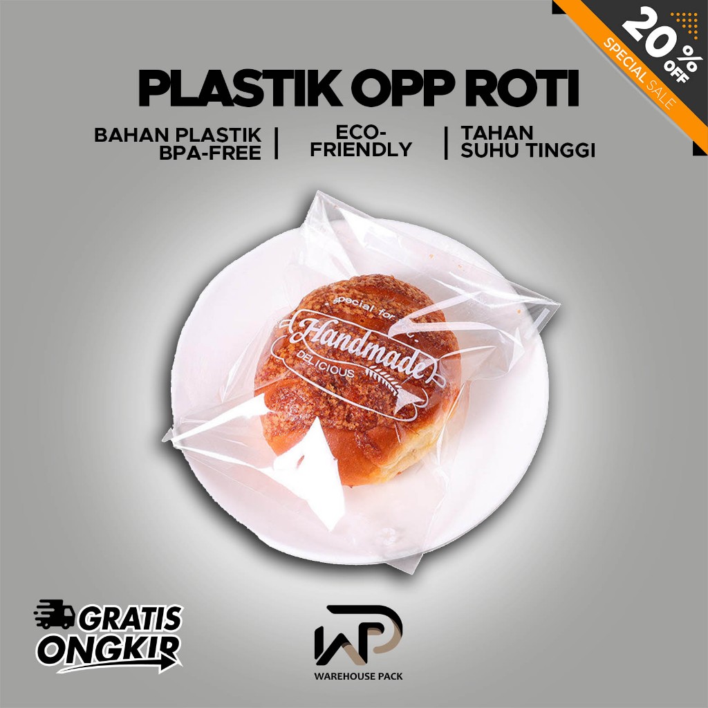 Jual ( 100 PCS ) Plastik OPP Roti | Plastik Roti Kue Donat | Plastik ...