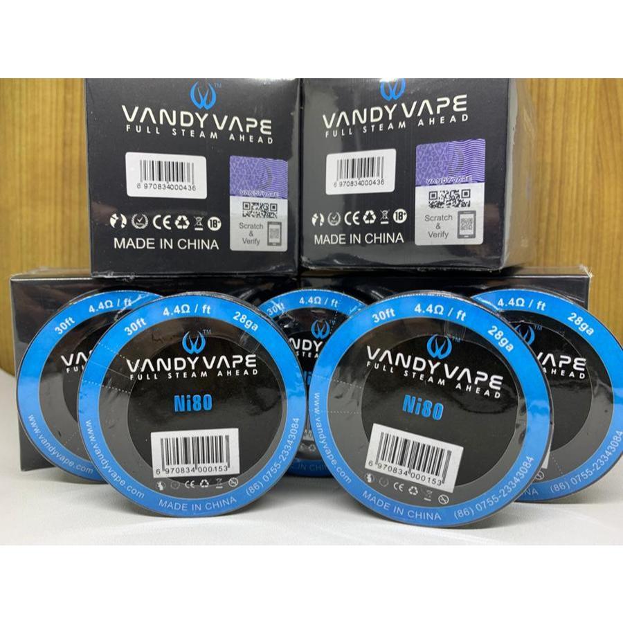 Jual Vandy Vape vandyvape coil kawat Wire nichrome ni80 24ga 26ga 28ga ...