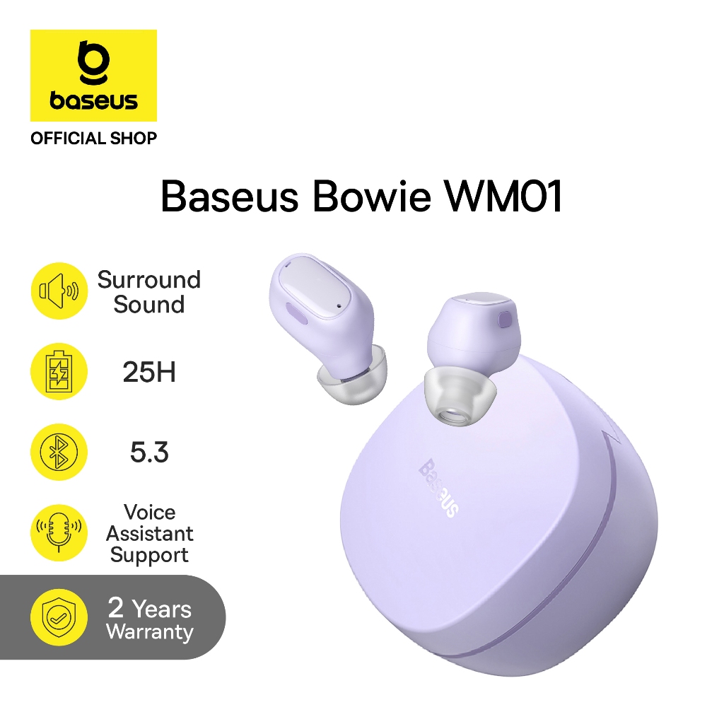 Jual Baseus Bowie WM01 Upgrade Edition True Wireless Earphones TWS Mini ...