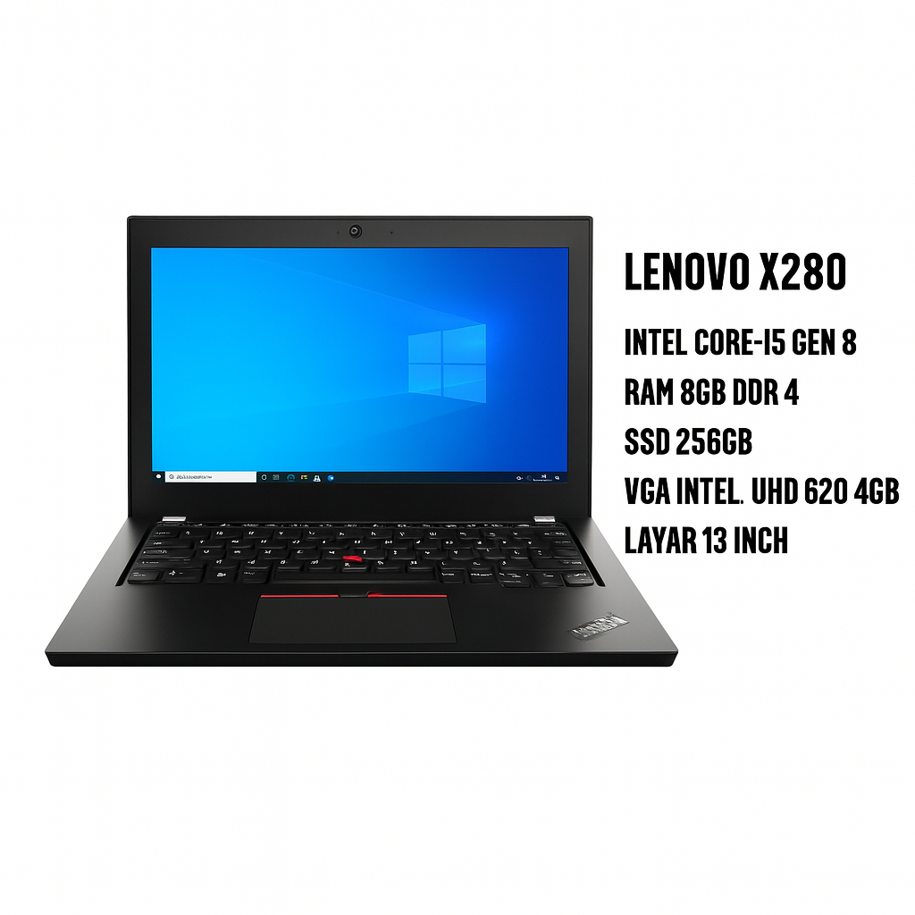 Jual Laptop Lenovo X280 i5 Gen 8-8350U / RAM 8GB / SSD 256GB/VGA INTEL ...