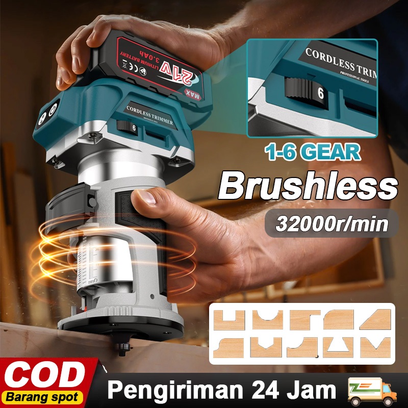 Jual EFFORT Mesin profil kayu 6 tingkat penyesuaian Router kayu 32000r ...