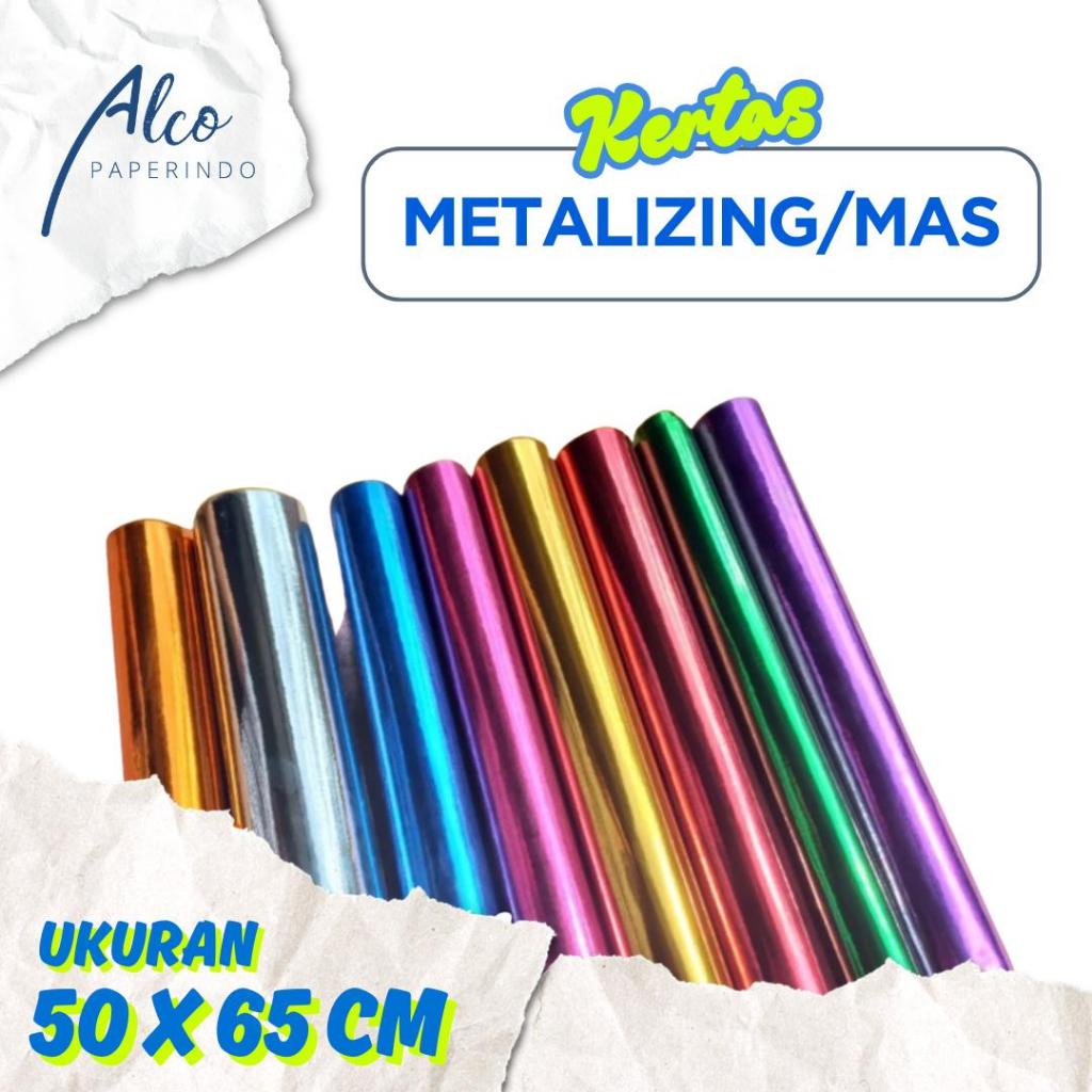 Jual Kertas Mas Metalizing Plano 50 x 65 cm TERMURAH | Shopee Indonesia